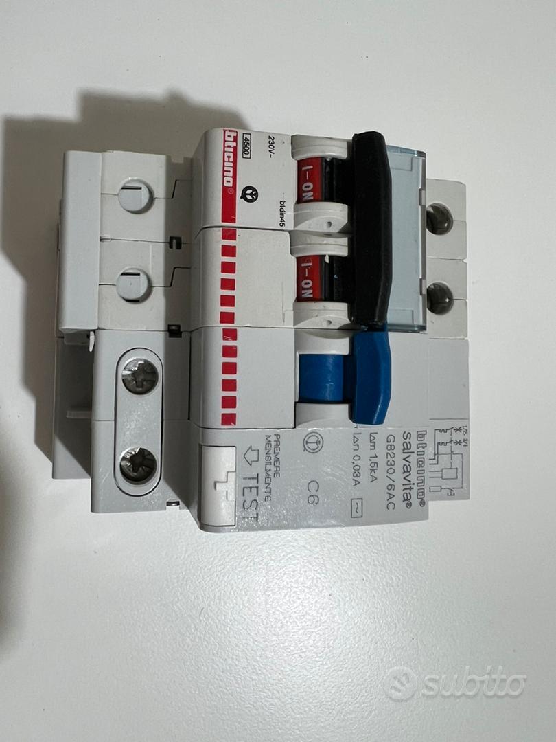 Interruttore magnetotermico differenziale 6A 2P - Giardino e Fai da te In vendita a Roma