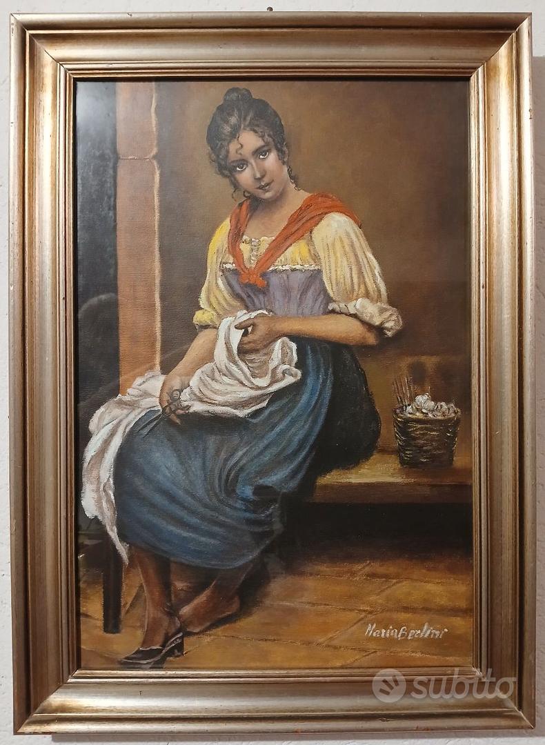 Quadro donna che cuce Maria Berlini 40x60 - Arredamento e Casalinghi In ...