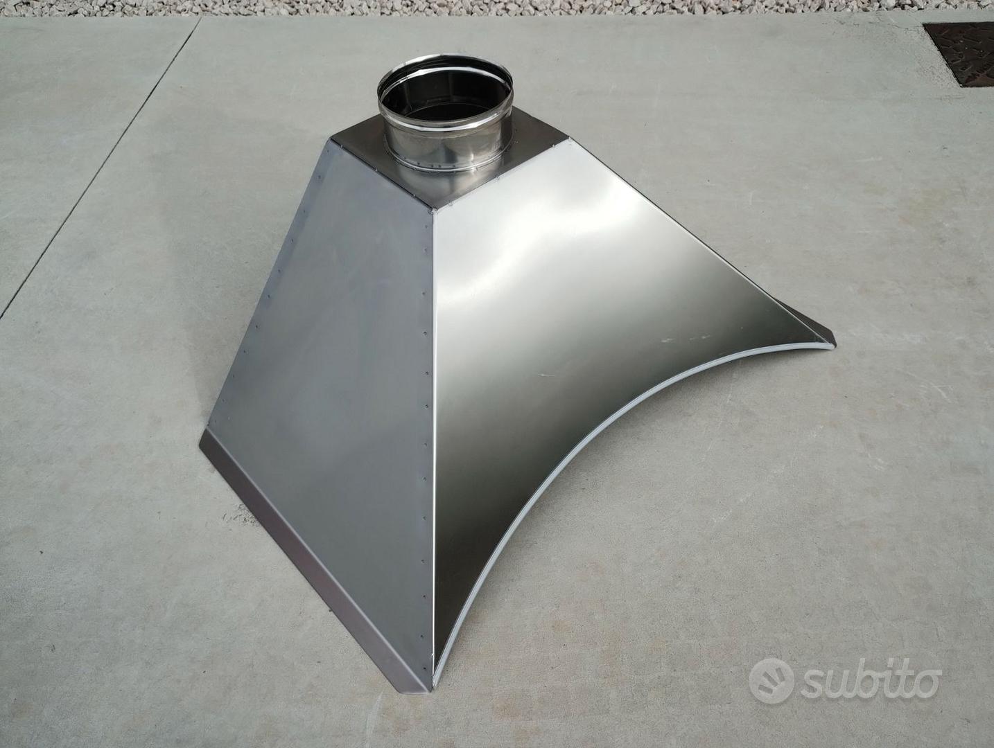 Cappa inox con per barbecue cm. 90x60 con archetto - Giardino e Fai da ...