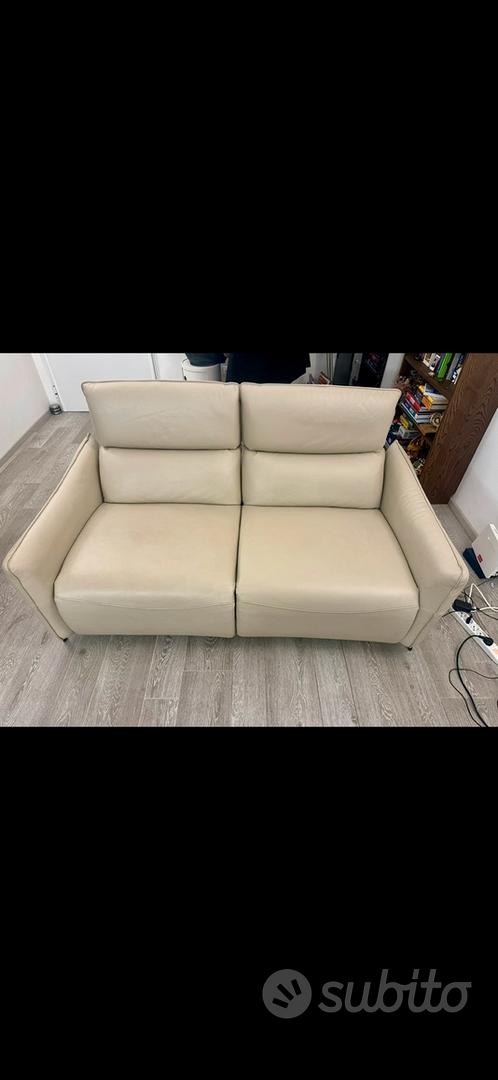 Divano 2 posti relax elettrico USB in pelle Dondi - Arredamento e ...