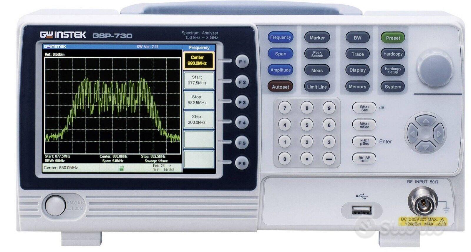 Analizzatore di spettro GW Instek GSP-730 3GHz - Audio/Video In vendita a Napoli