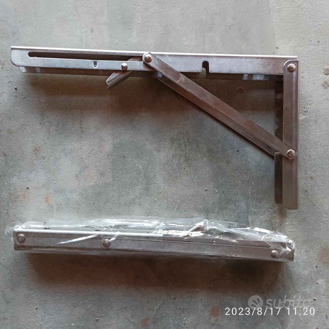 Staffe richiudibili acciaio per mensola da parete - Arredamento e ...