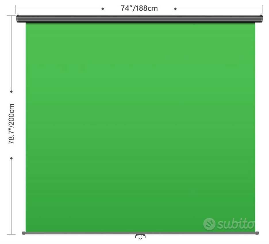 Pannello Chroma Key, Green Screen 1,88x2 Metri, Av - Fotografia In ...