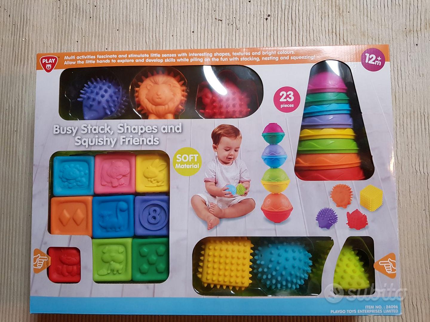 PlayGo Sensory Stack, Shape & Squishy Friends +12m - Tutto per i ...