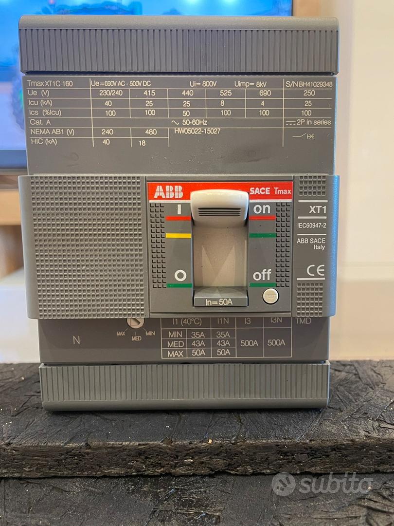 Interruttori ABB Sace Tmax XT1 32/50/80/100A - Giardino e Fai da te In ...