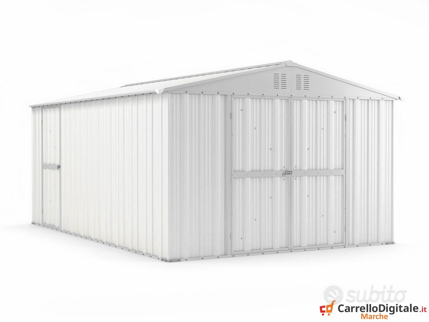 Subito - CarrelloDigitale.it - Box capanno acciaio lamiera 327x459cm bianco - Giardino e Fai da ...