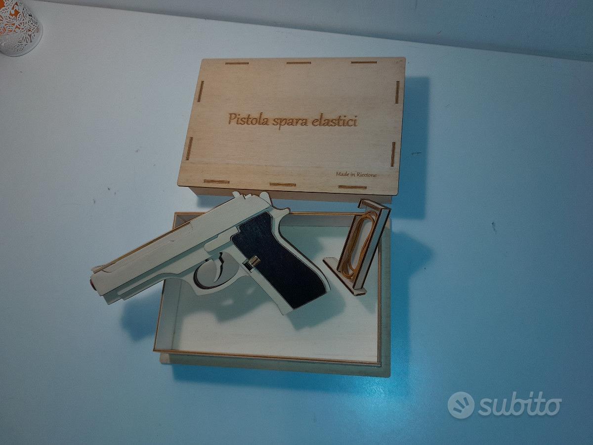 Pistola spara elastici artigianale in legno - Collezionismo In vendita ...