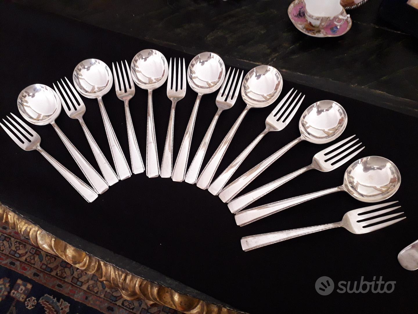 Posate 7 pers.inglesi, inizio 1900 silver plate - Arredamento e ...