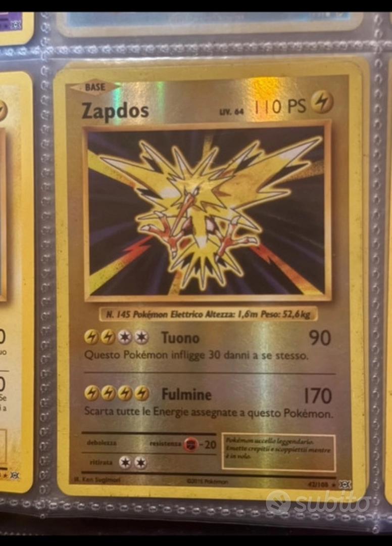 carta pokemon zapdos reverse - Collezionismo In vendita a Roma