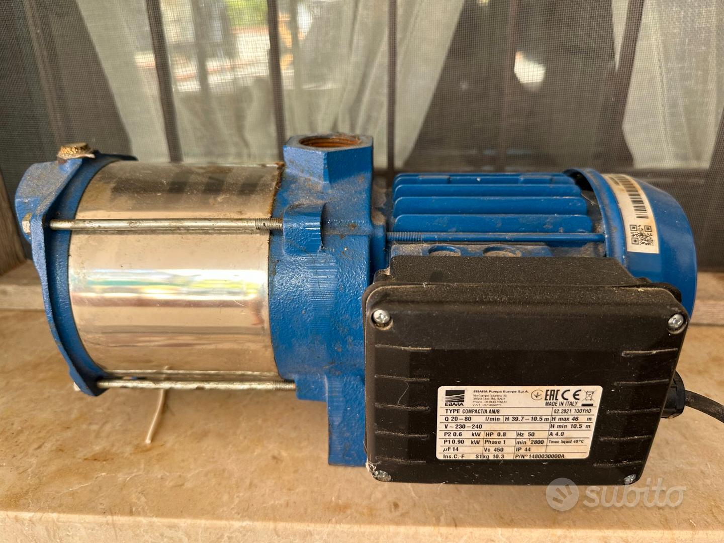 POMPA CENTRIFUGA MULTISTADIO (AUTOCLAVE) - EBARA - Giardino e Fai da te ...