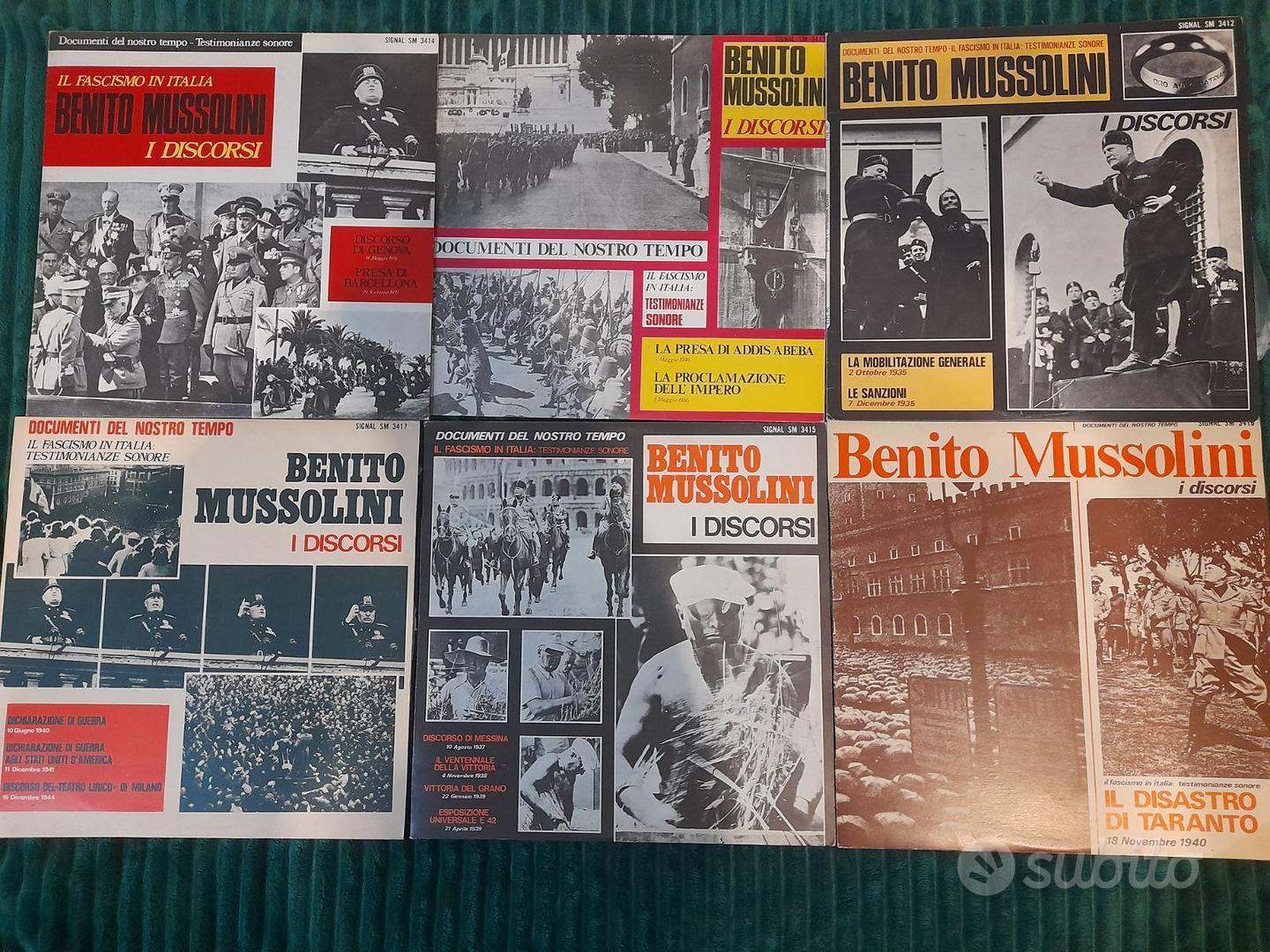 Benito Mussolini " I Discorsi" + Marce militari - Collezionismo In ...