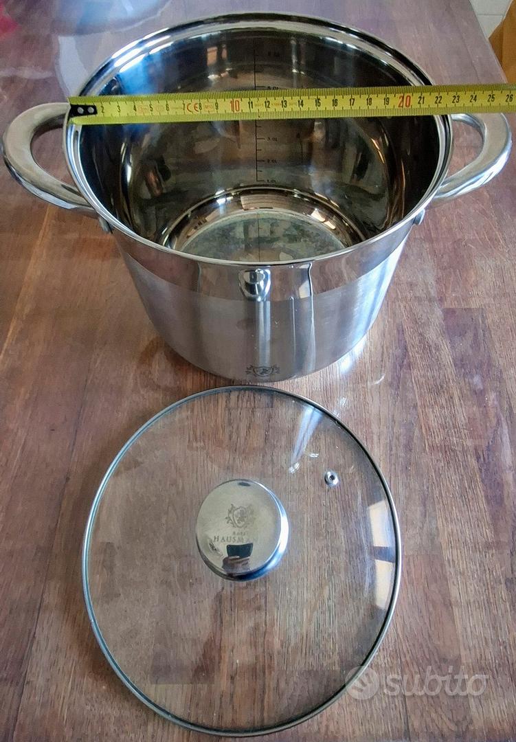 Pentola diam 22 acciaio con coperchio, induzione - Arredamento e Casalinghi In vendita a Milano