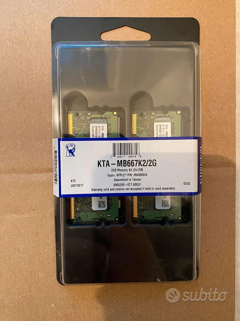 NUOVO: KTA-MB667K2/2G Kit con 2 Schede di Memoria - Informatica In ...