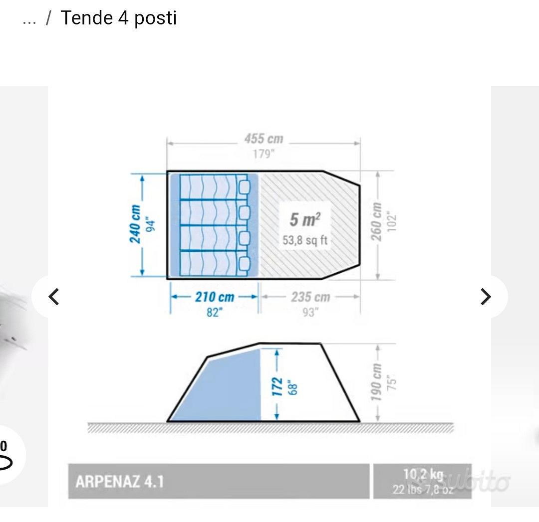 Tenda ad archi campeggio ARPENAZ FAMILY 4.1 | 4 Po - Sports In vendita a Roma