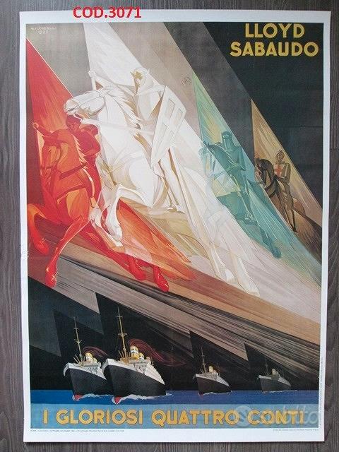 Poster pubblicitario LLOYD SABAUDO C. RICCOBALDI - Collezionismo In ...