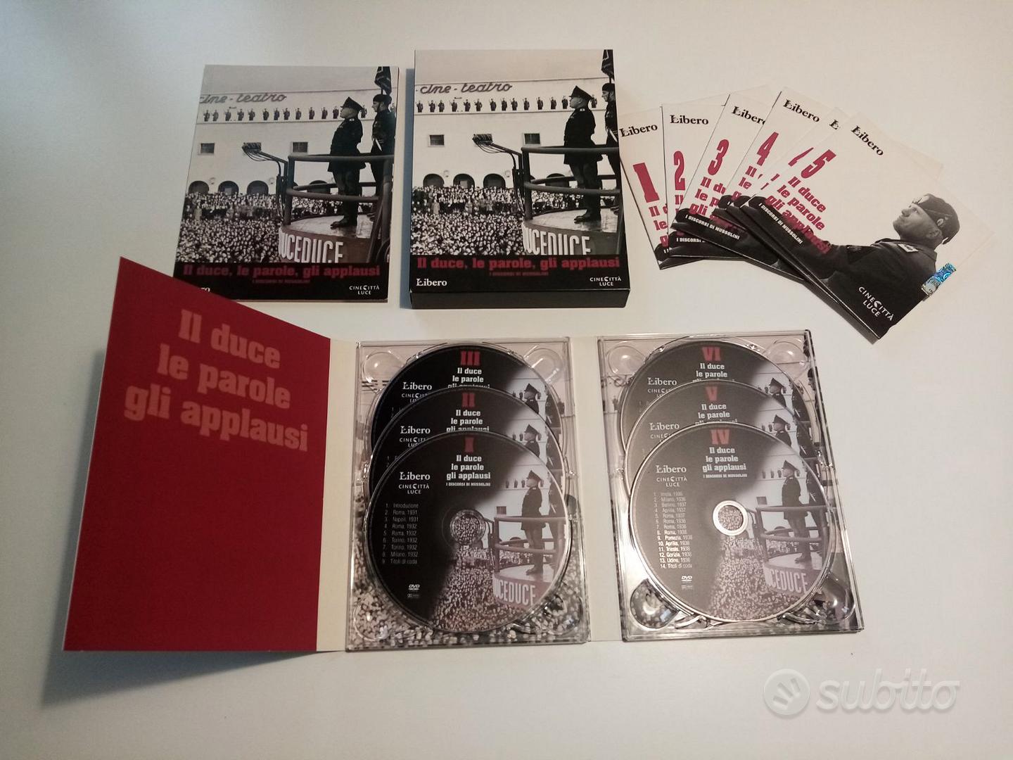 6 DVD MUSSOLINI - IL DUCE LE PAROLE GLI APPLAUSI - Musica e Film In ...