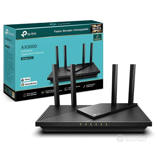 TP-Link Archer AX55 Router WiFi 6 Dual-Band AX3000 - Informatica In ...