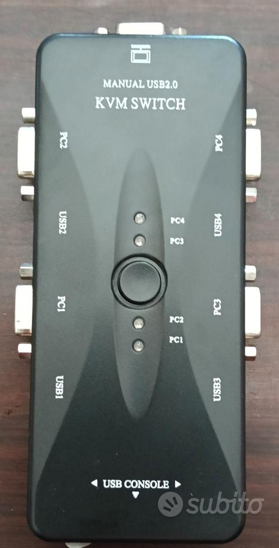KVM Switch, USB 2.0 KVM Switcher 2/4 porte VGA - Informatica In vendita ...