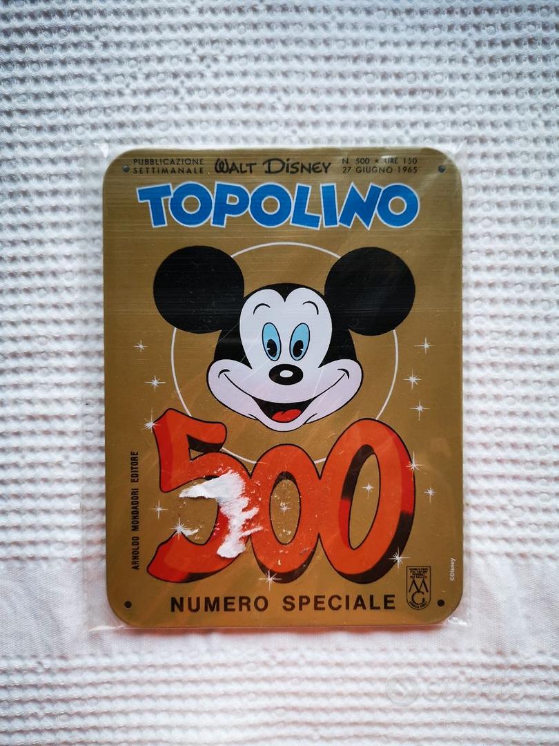 Targa celebrativa Topolino n° 500 Walt Disney - Collezionismo In ...
