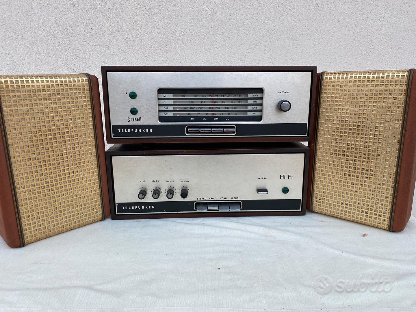 Amplificatore Hi Fi Stereo Telefunken V201 e T201 - Audio/Video In ...
