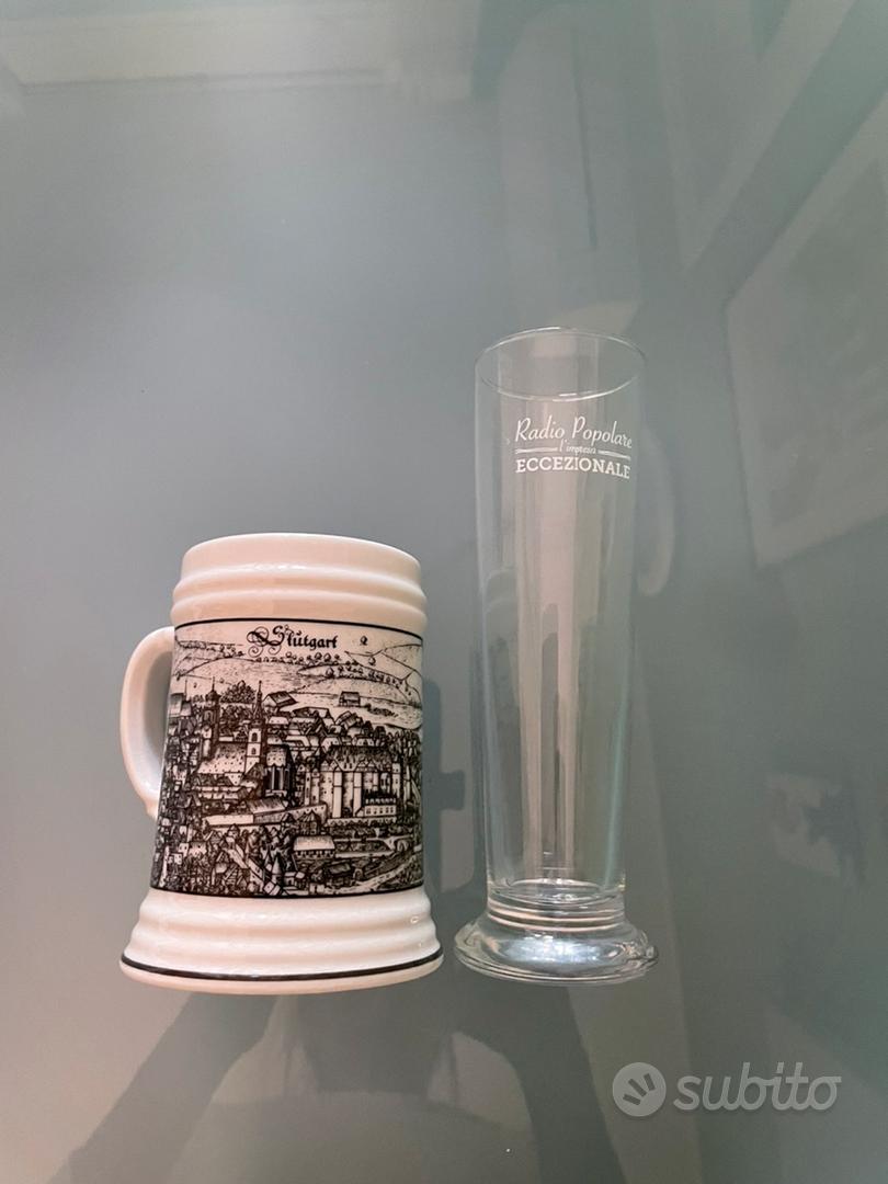 Coppia bicchiere/ boccale birra - Collezionismo In vendita a Milano