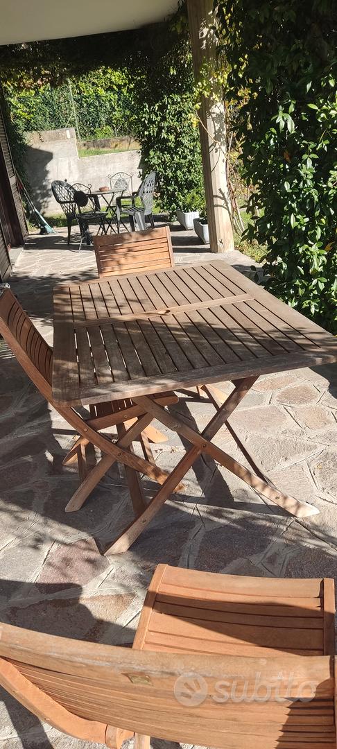 TAVOLO DA TERRAZZA O VERANDA CON 4 SEDIE - Giardino e Fai da te In ...