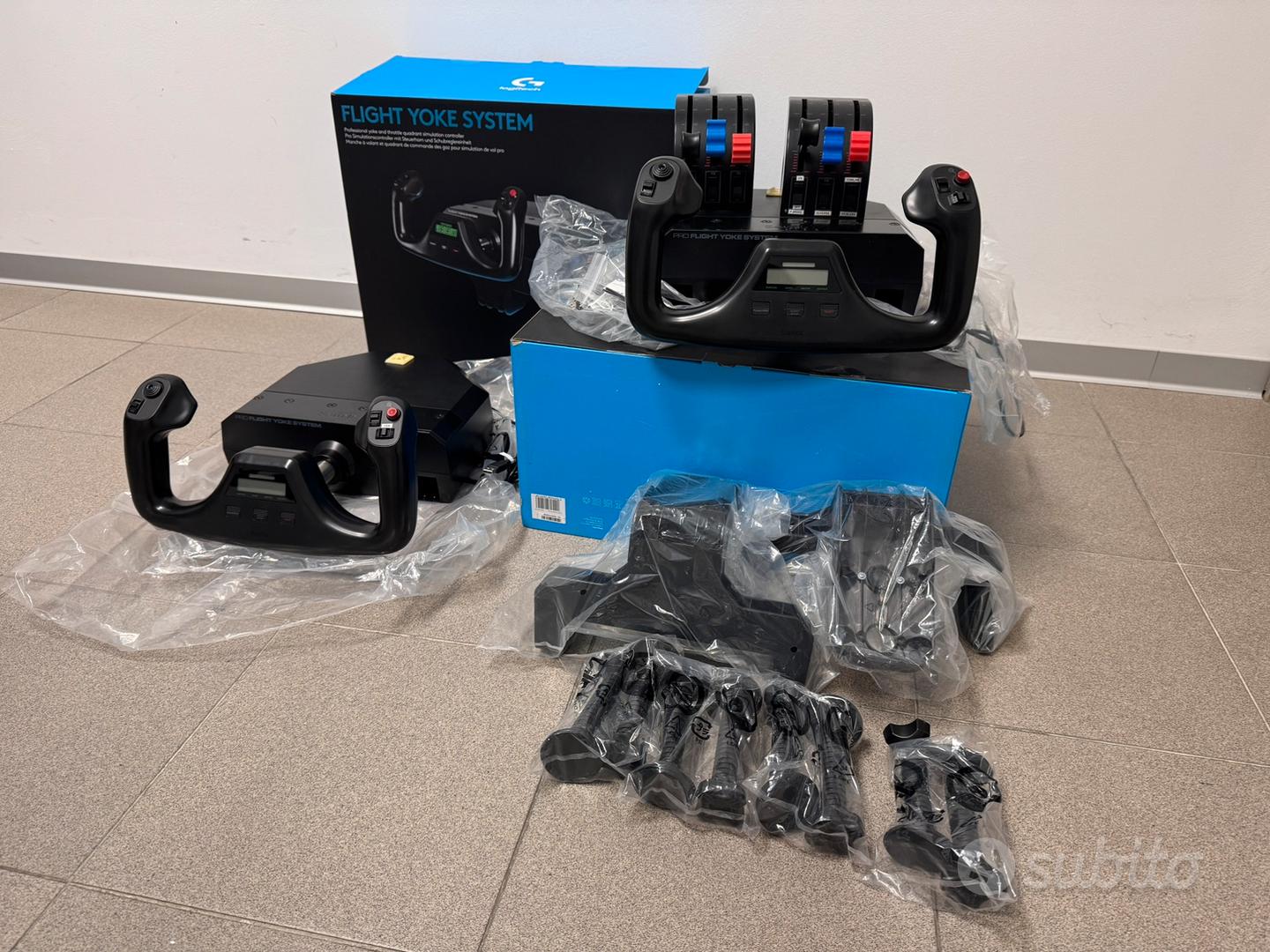 X2 Saitek Logitech Yoke System Simulatore Volo - Console e Videogiochi ...