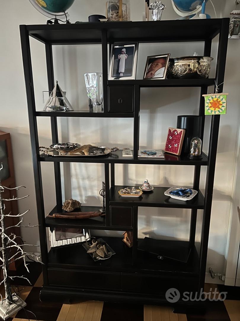Scaffale legno nero con due ampi cassetti. - Arredamento e Casalinghi ...