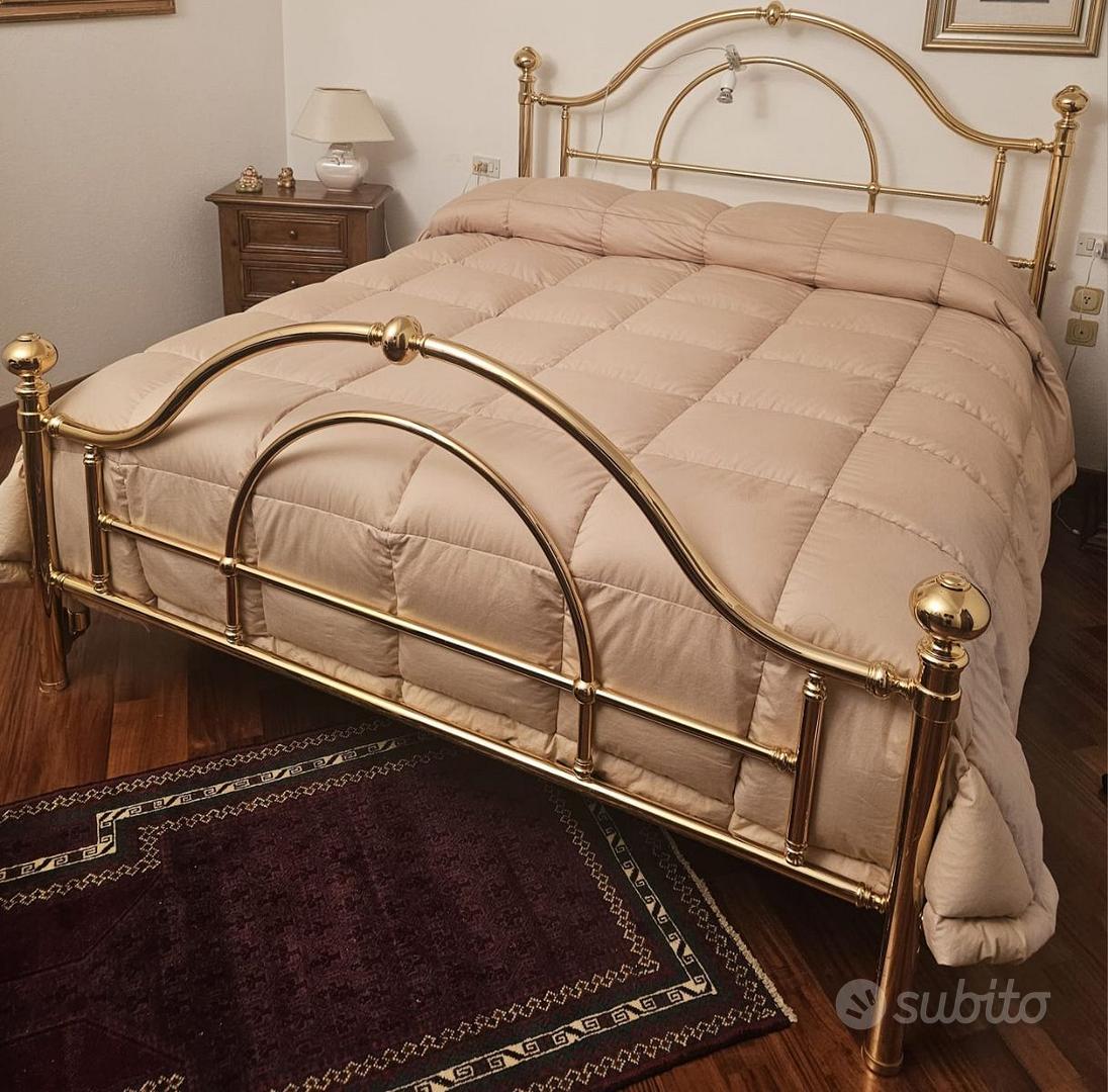 Letto lipparini bagnato in oro, con rete a molle - Arredamento e ...