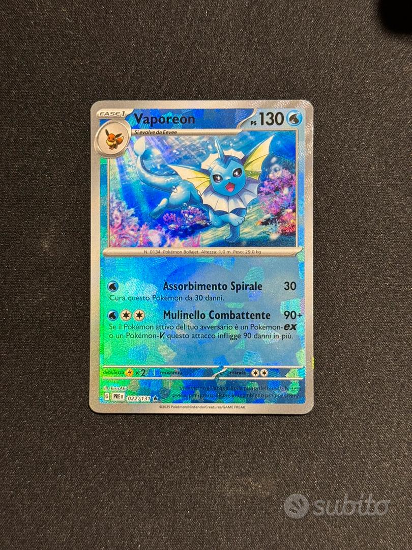 Carta pokemon vaporeon reverse pokeball - Collezionismo In vendita a Roma