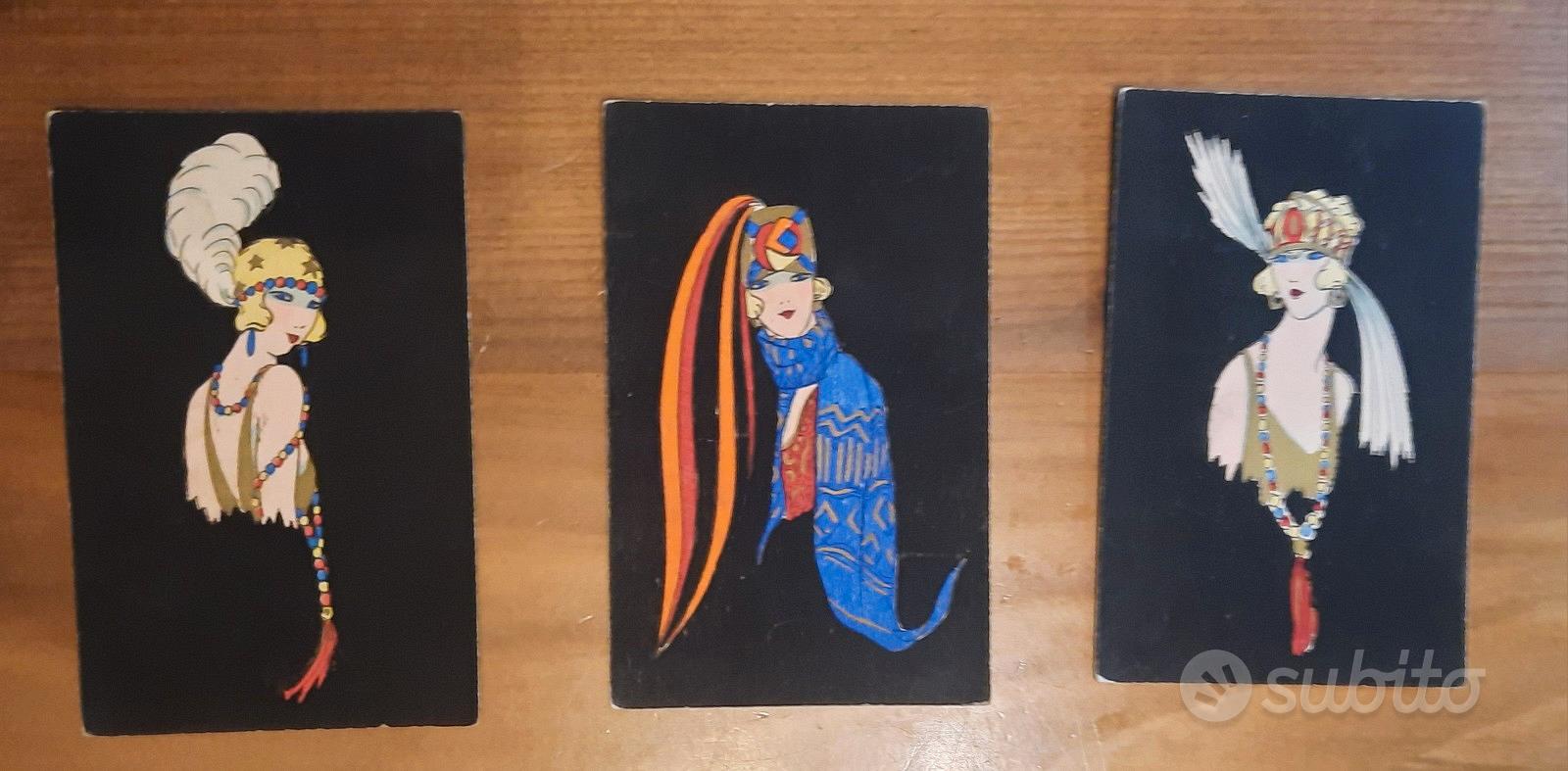 Cartoline antiche dipinte a mano 1920 - Collezionismo In vendita a Torino