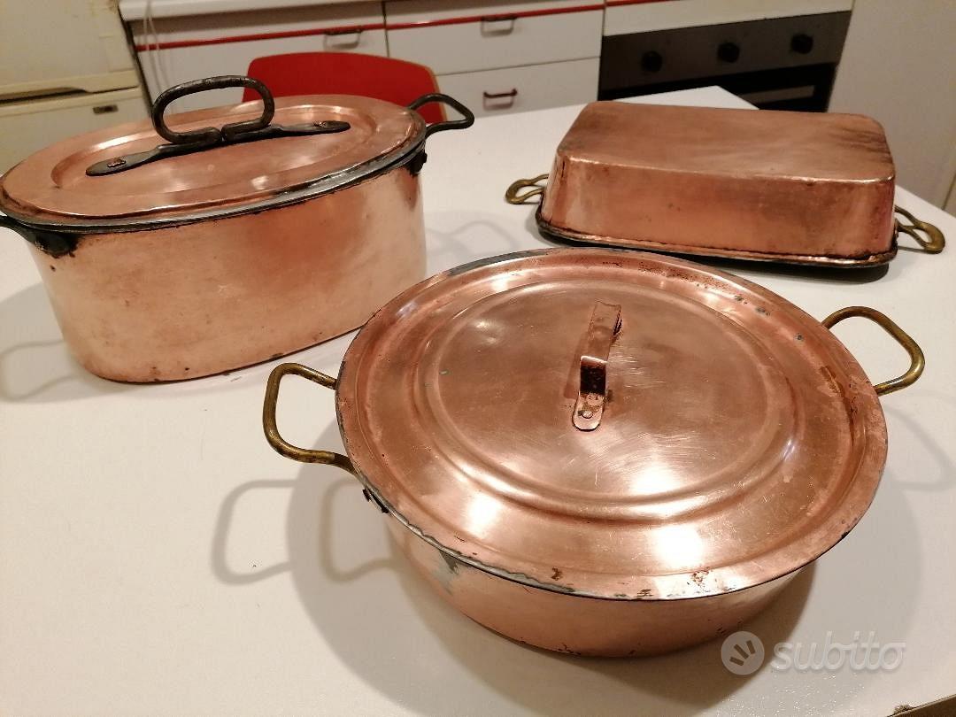 Set pentole in rame primo 900 - Collezionismo In vendita a Catania
