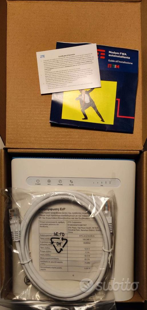 Modem TIM FWA LTE 4g+ funziona con tutte le SIM - Telefonia In vendita ...