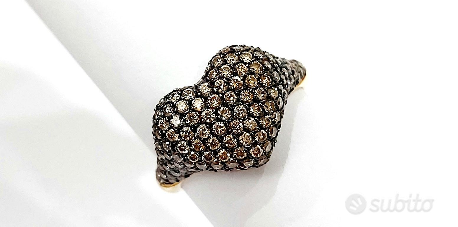 Subito - Gioielleria Corvino - Anello cuore Diamanti Light Brown Oro ...