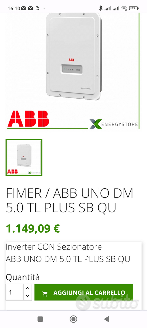 Inverter fotovoltaico Abb 5kw - Giardino e Fai da te In vendita a Torino