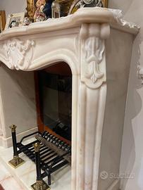 CORNICE CAMINO IN MARMO ROSA DI PORTOGALLO CREMA - Arredamento e ...