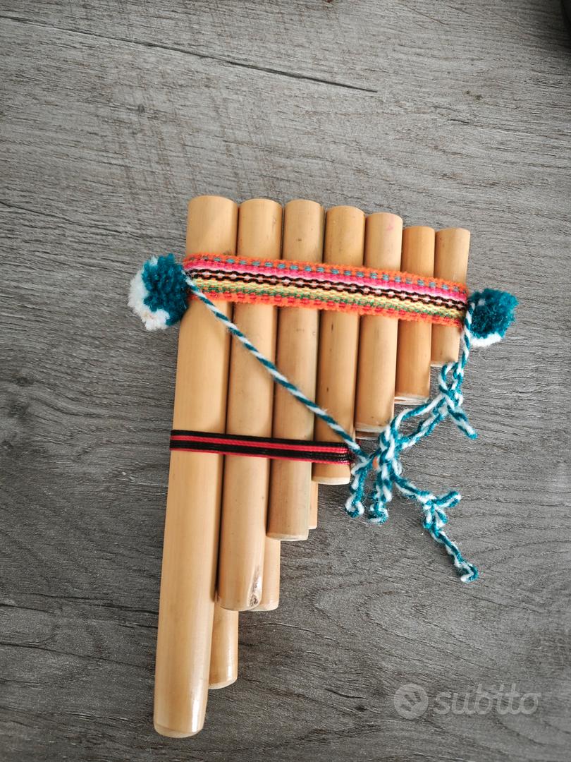 Flauto di Pan tradizionale in legno bambù - Strumenti Musicali In ...