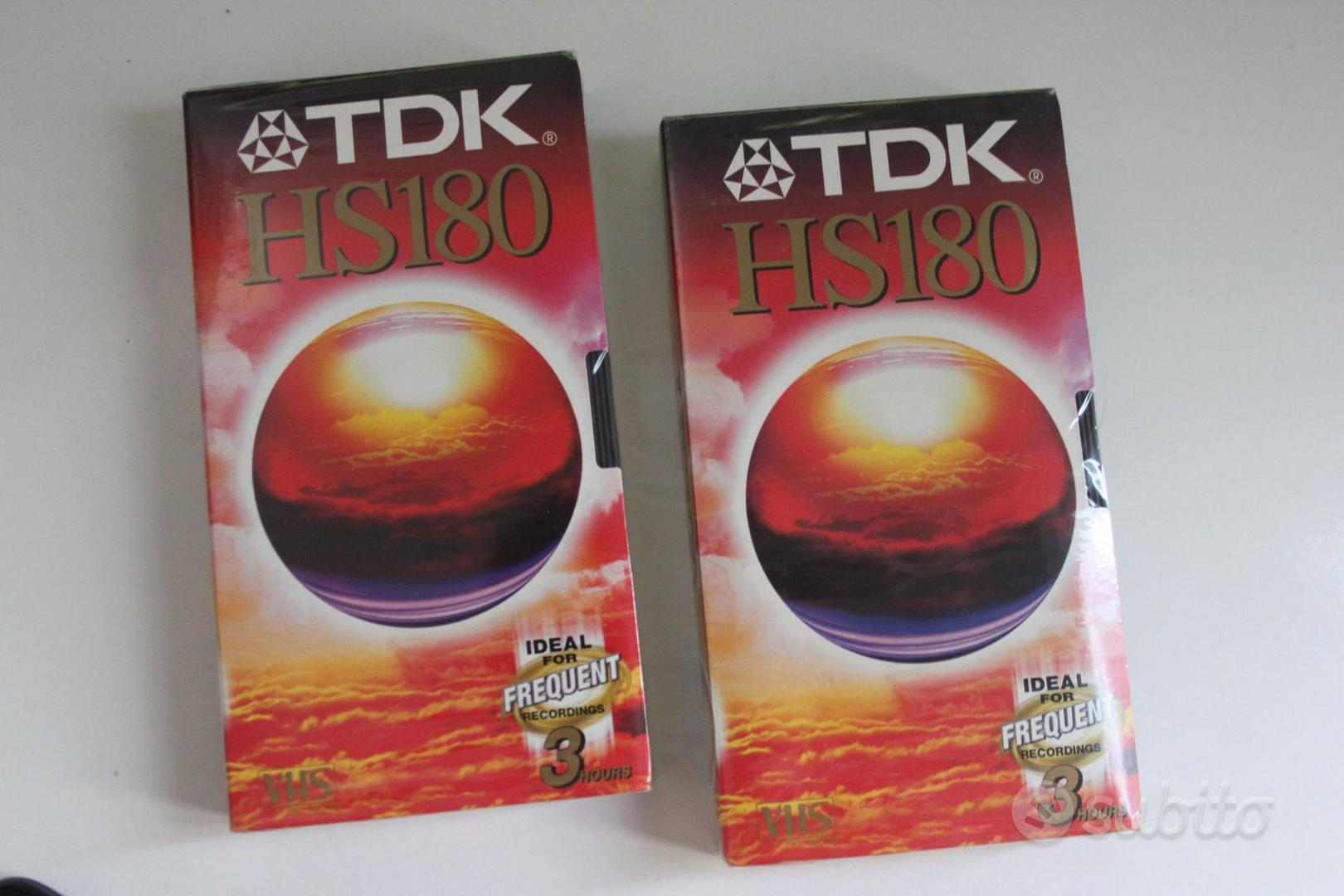 Lotto 2 VHS Videocassette Vergini VHS TDK 180 - Audio/Video In vendita a Genova