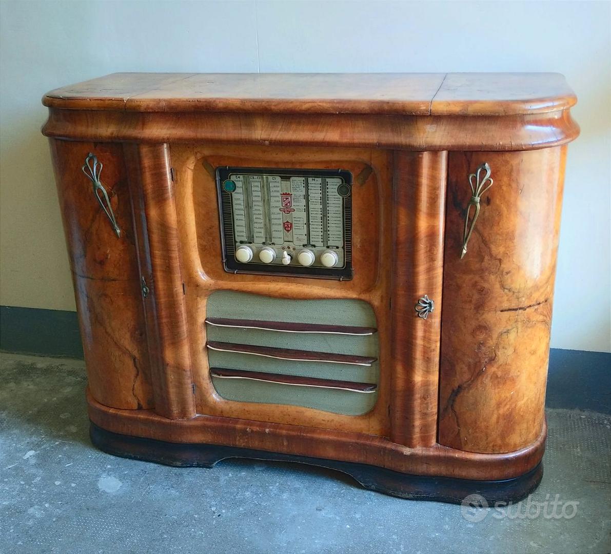 Mobile Radio Bar anni 40 noce giradischi valvolare - Audio/Video In ...