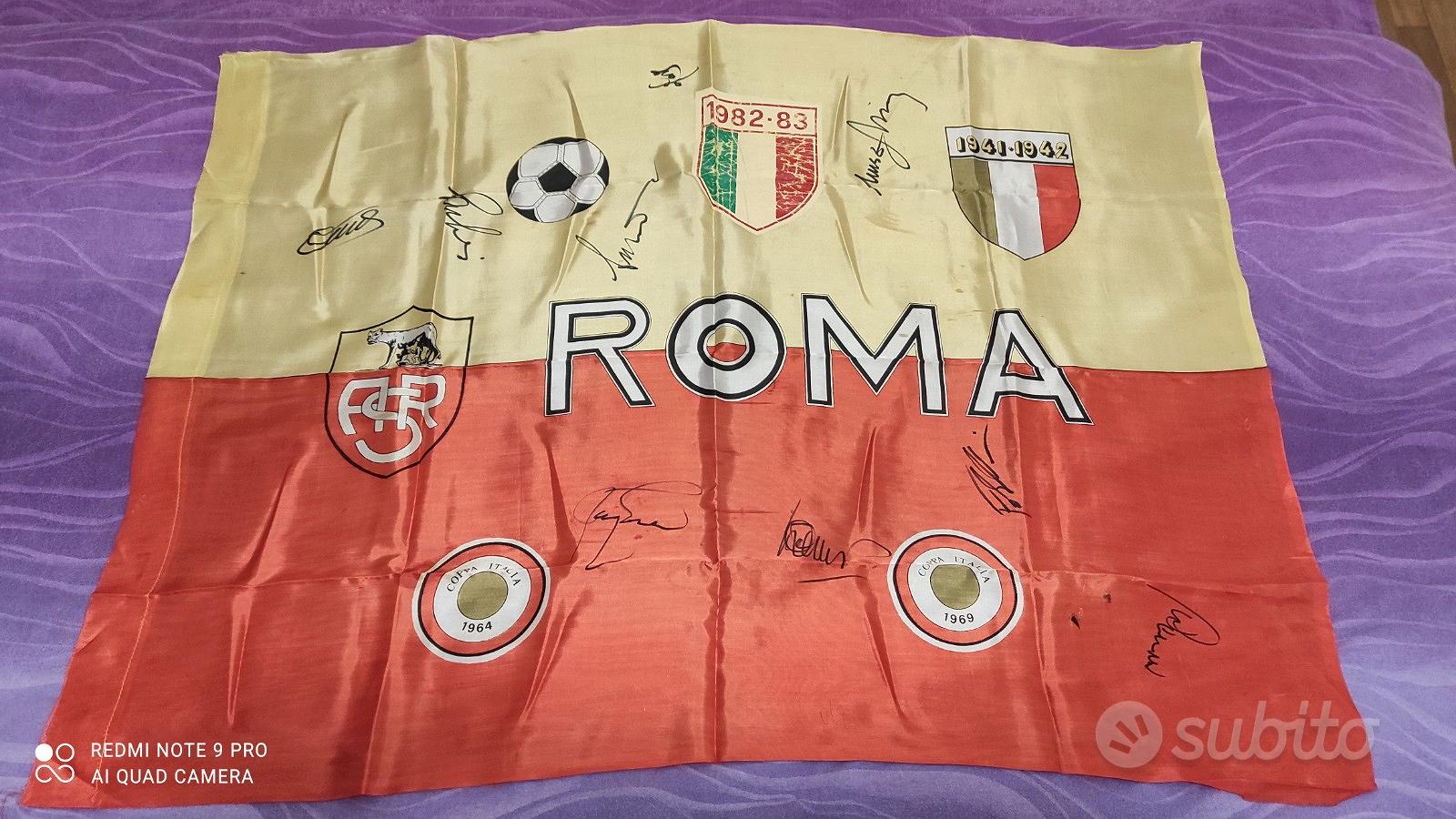 Bandiera as roma 1994 - autografata - Collezionismo In vendita a Vicenza