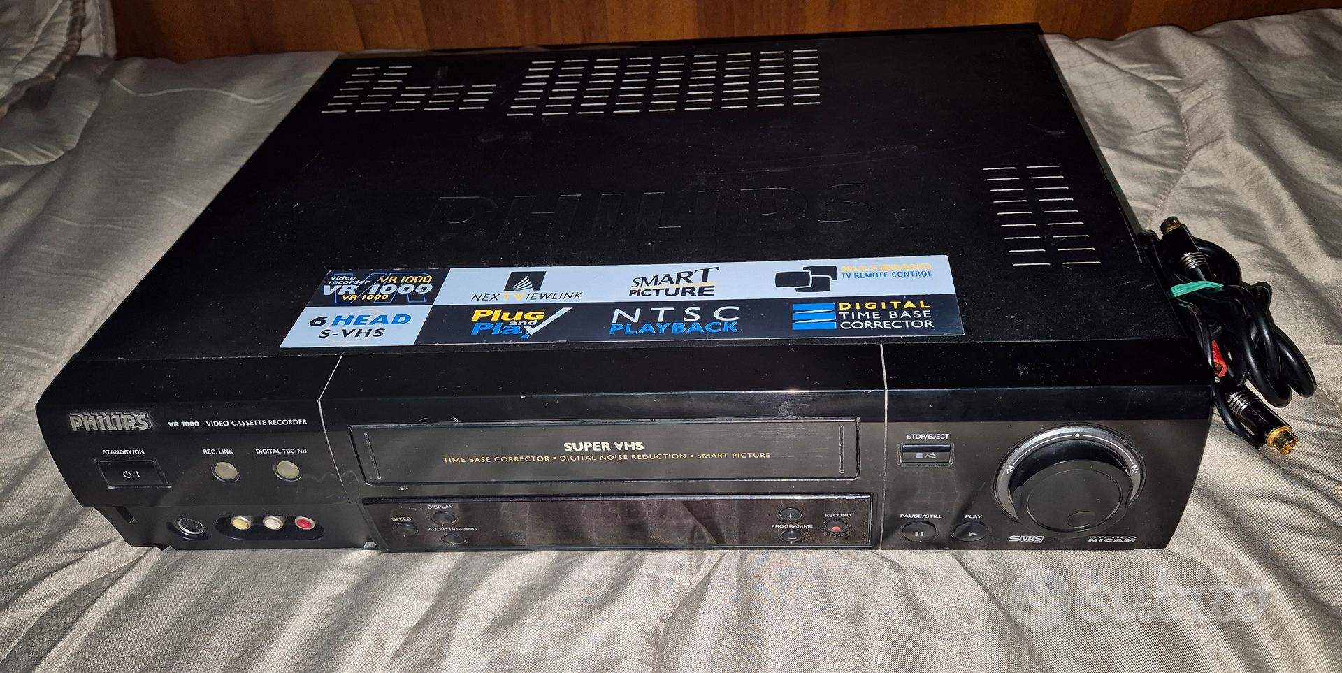 Videoregistratore VHS Philips VR1000 S-VHS (LEGGI) - Audio/Video In ...