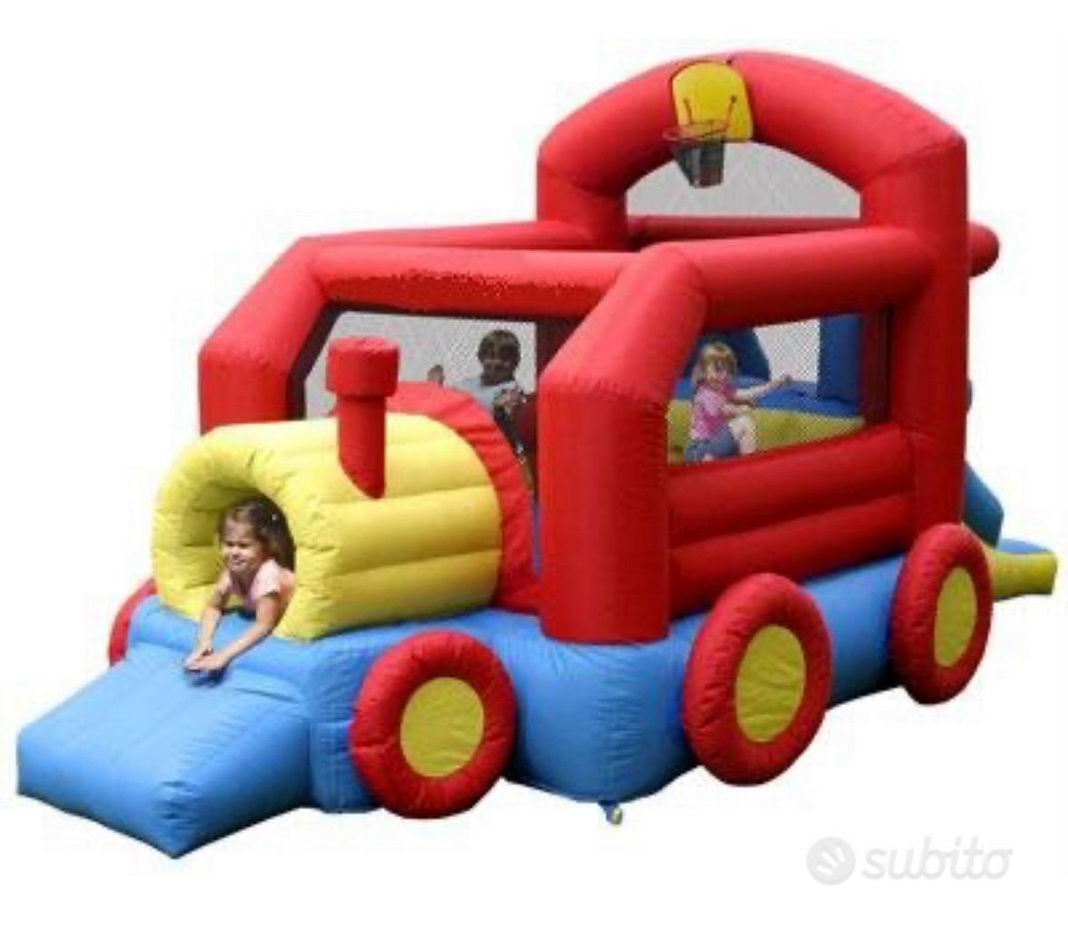 Gonfiabile treno con salterino e canestro - Tutto per i bambini In ...