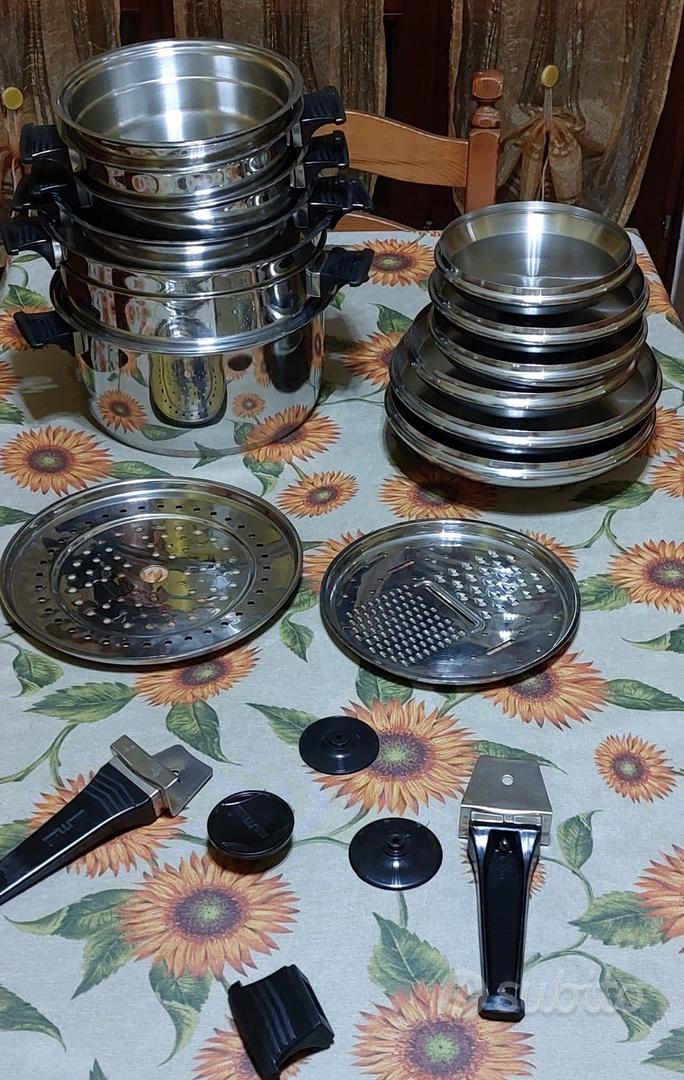 Batteria pentole acciaio Unic Mann - Arredamento e Casalinghi In ...