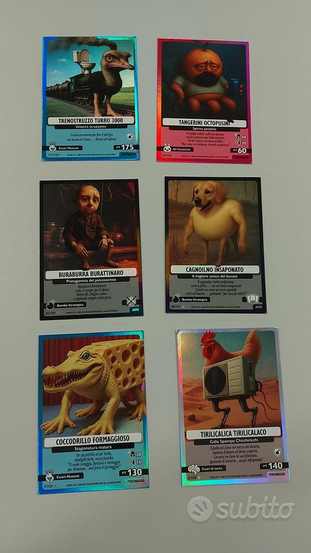 Pack 6 carte rare (Italian Brainrot 2025) - Collezionismo In vendita a Roma
