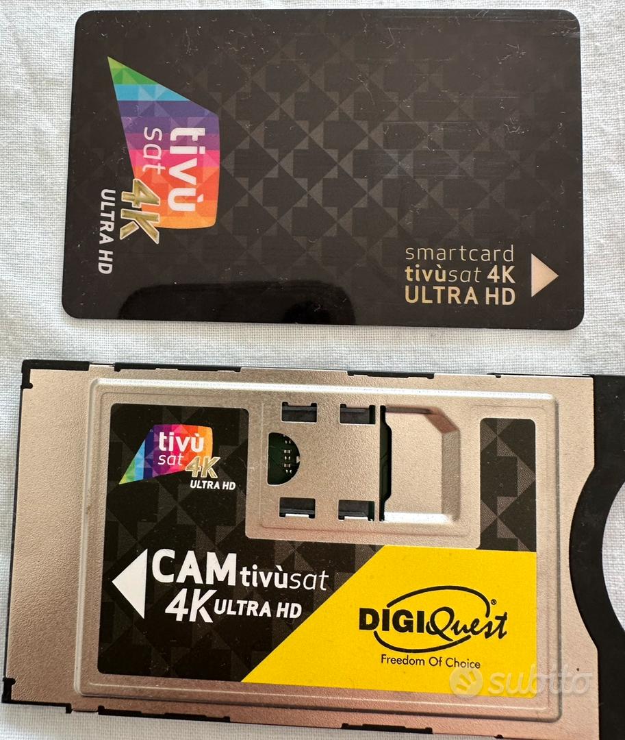 CAM DIGIQUEST TIVÙSAT CON SMARTCARD 4K ULTRA HD - Audio/Video In vendita a Roma
