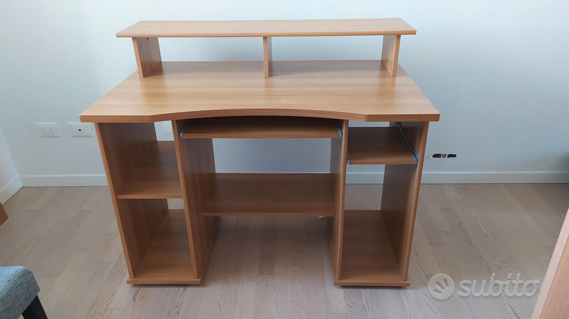 Scrivania in legno porta PC e stampante - Arredamento e Casalinghi In ...