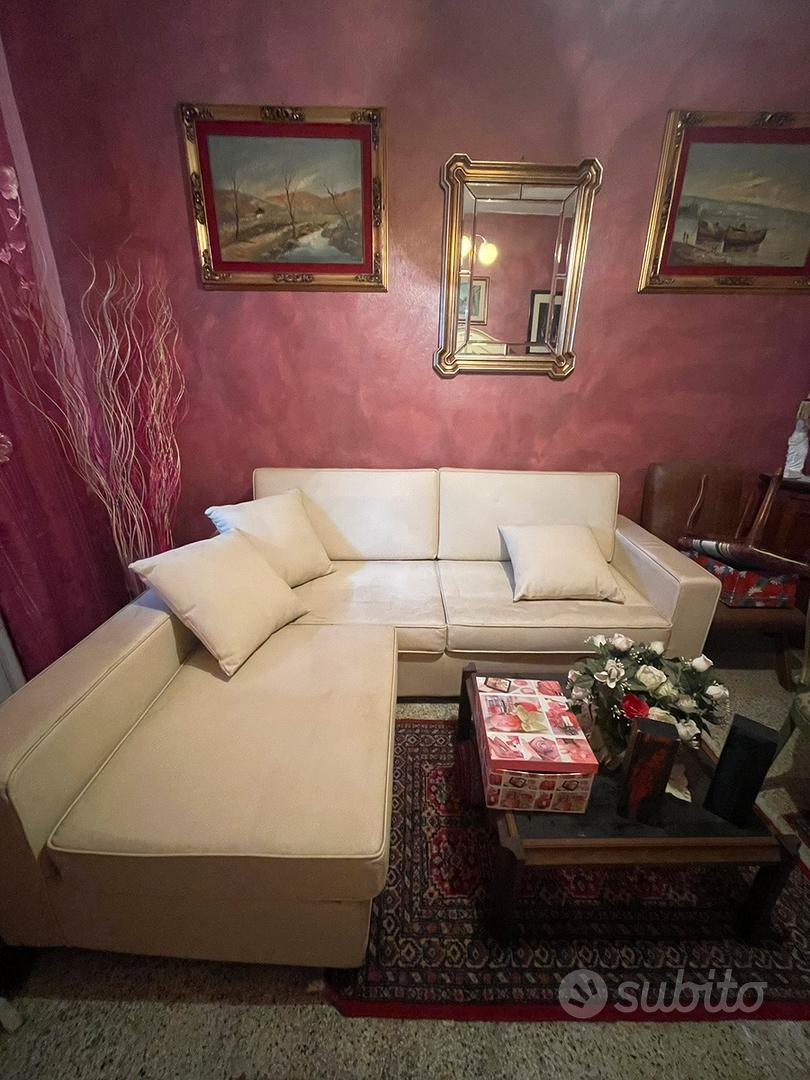 Divano angolare similpelle color panna - Arredamento e Casalinghi In ...