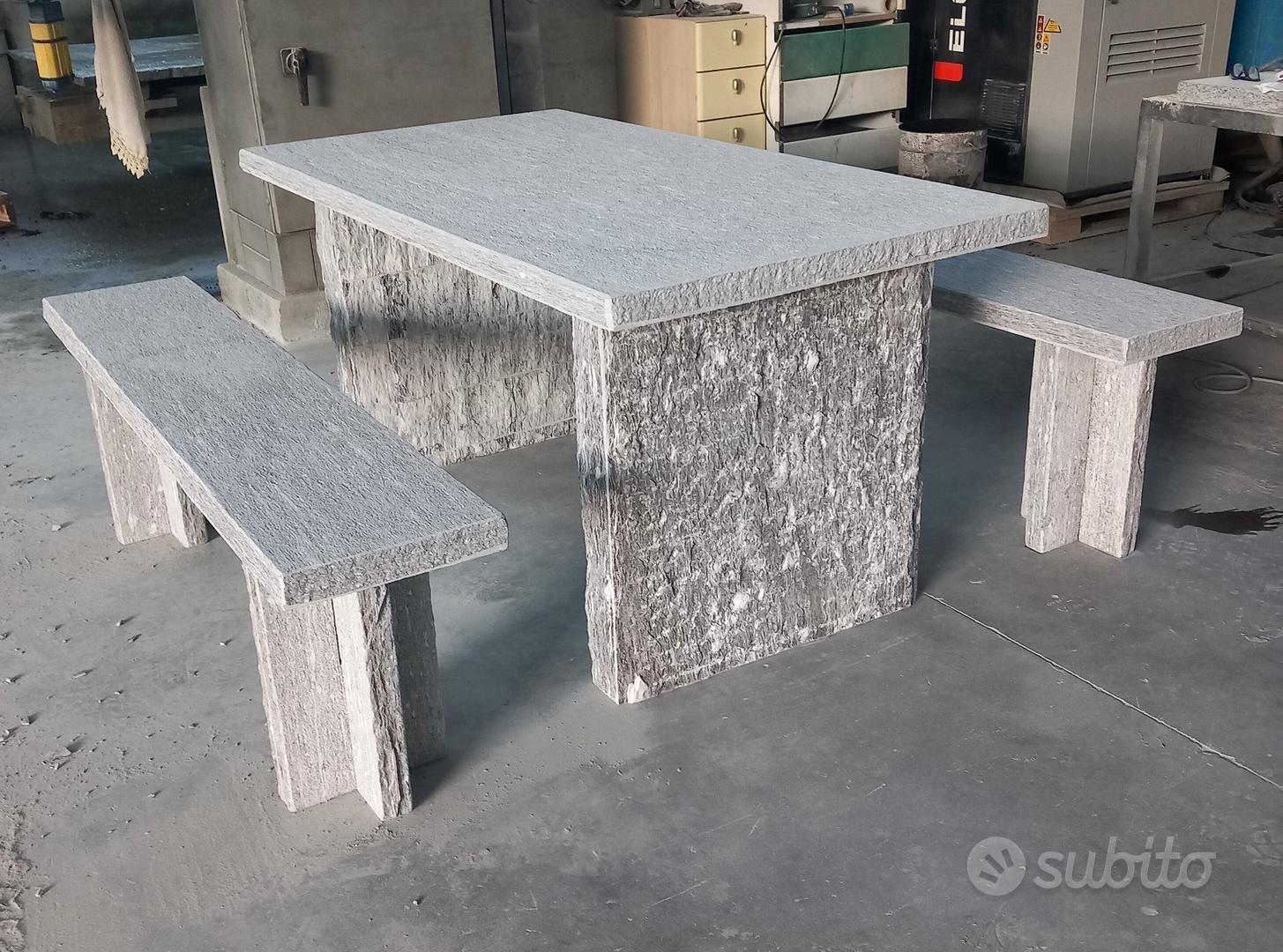 Tavolo da giardino in granito (beola) - Giardino e Fai da te In vendita ...