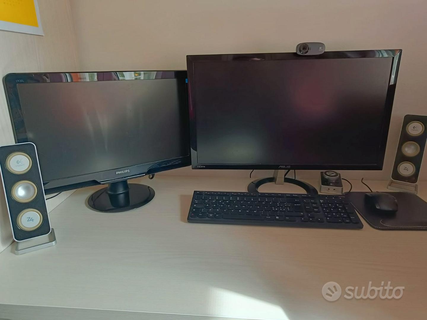 PC Lenovo + 2 Monitor + Casse Logitech - Informatica In vendita a Bologna