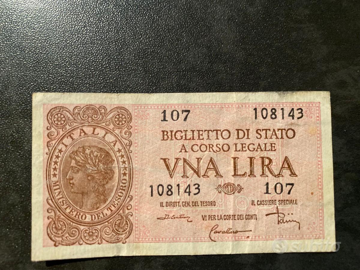 Banconota una lira 1944 - Collezionismo In vendita a Modena